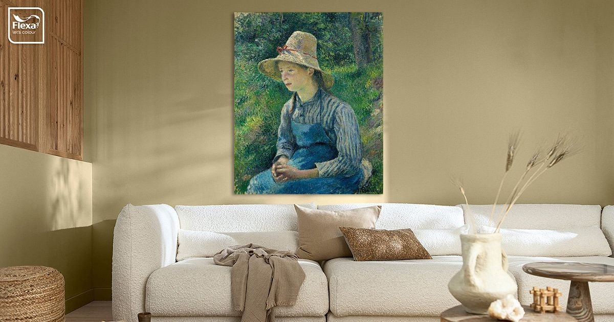 Jeune paysanne au chapeau de paille, Pissarro | Art Heroes